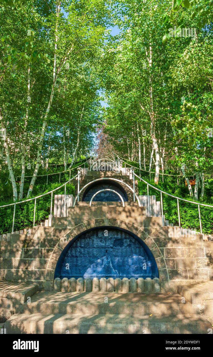 Blue steps of naumkeag hi-res stock photography and images - Alamy