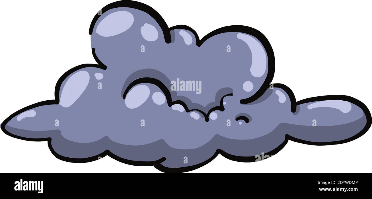 Dark clouds, illustration, vector on a white background Stock Vector ...