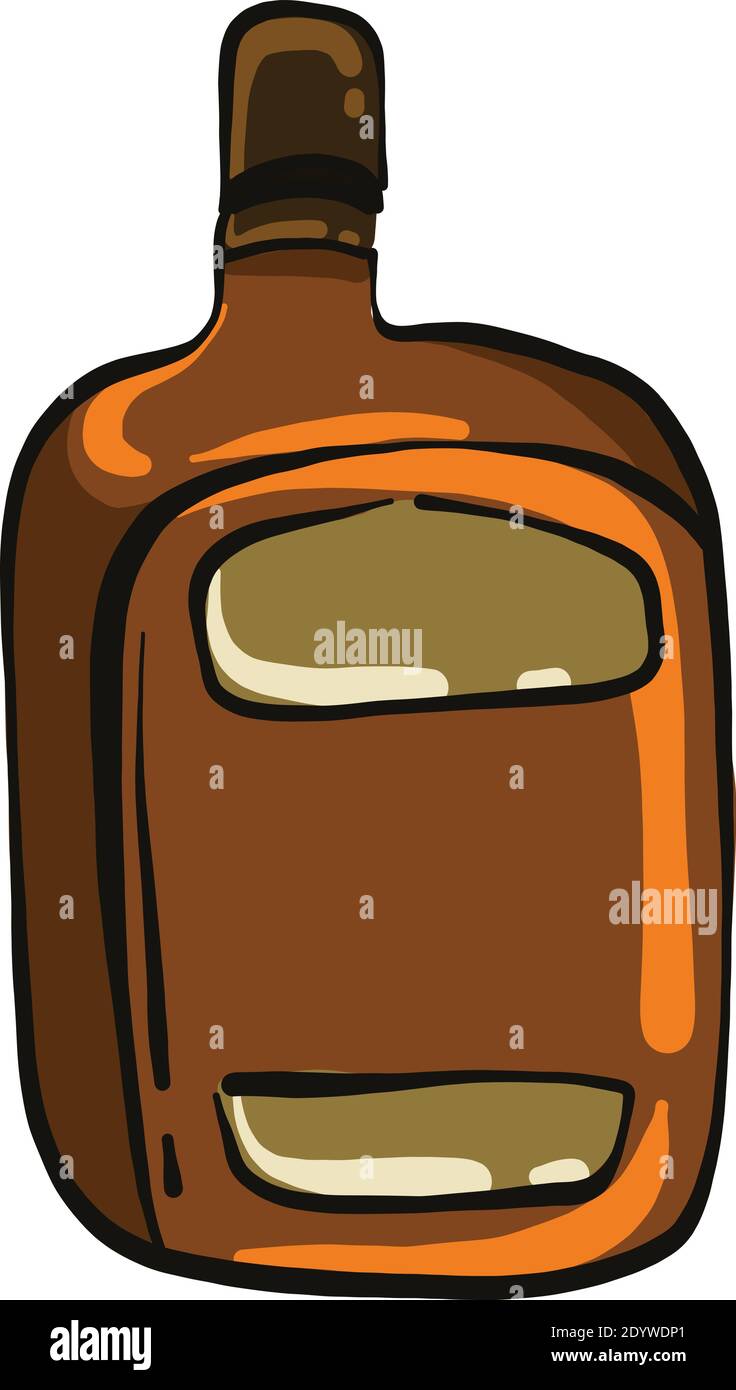 Bottle of cognac, illustration, vector on a white background Stock Vector Image & Art - Alamy