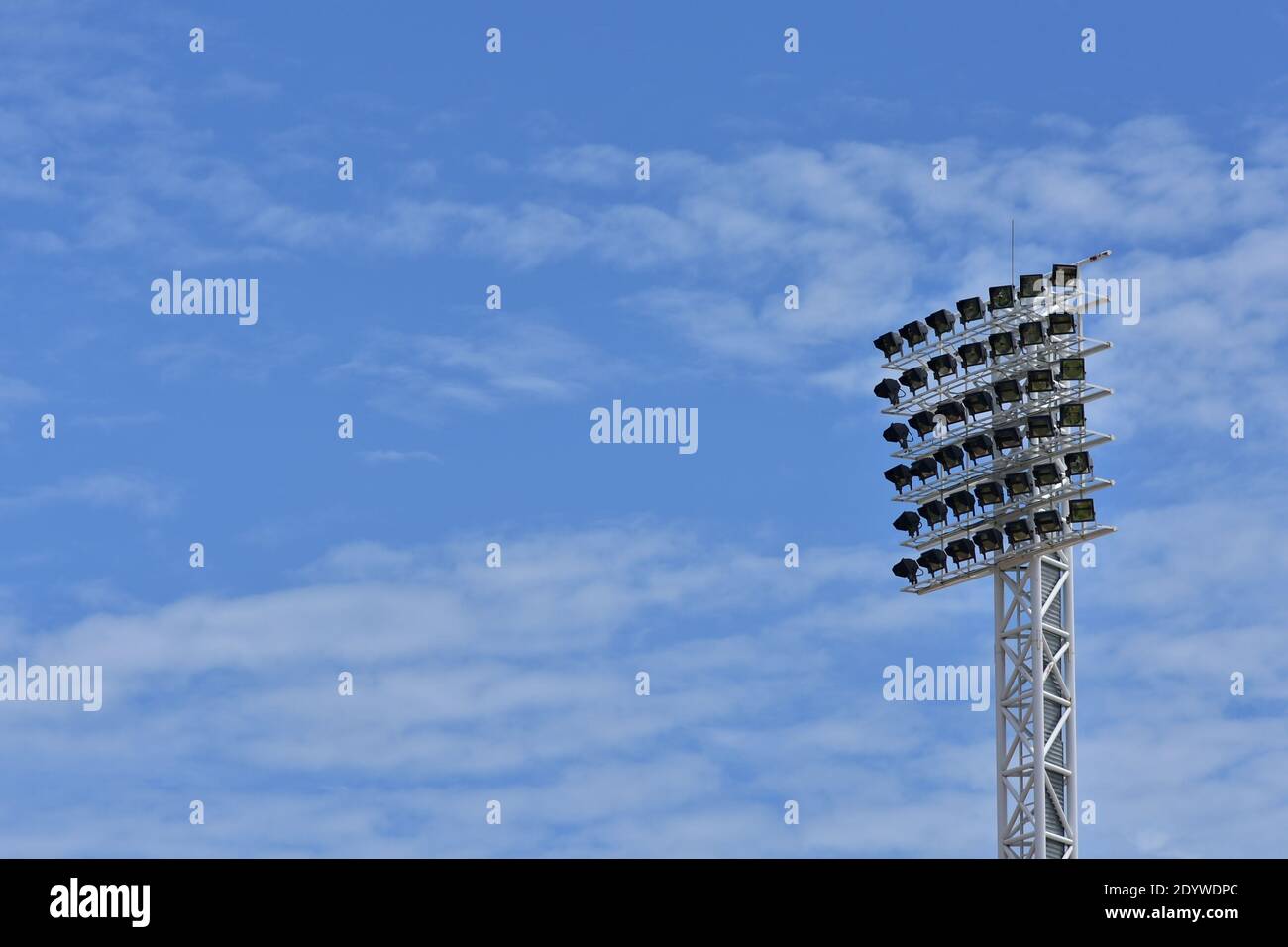 Lighting panel in the stadium and sky,Sport light Stock Photo - Alamy