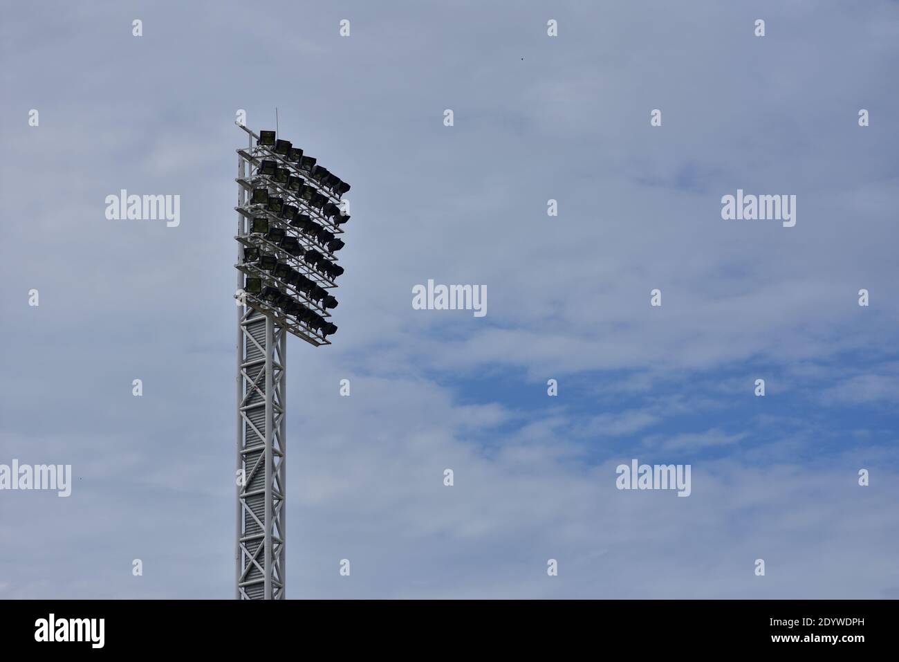 Lighting panel in the stadium and sky,Sport light Stock Photo - Alamy