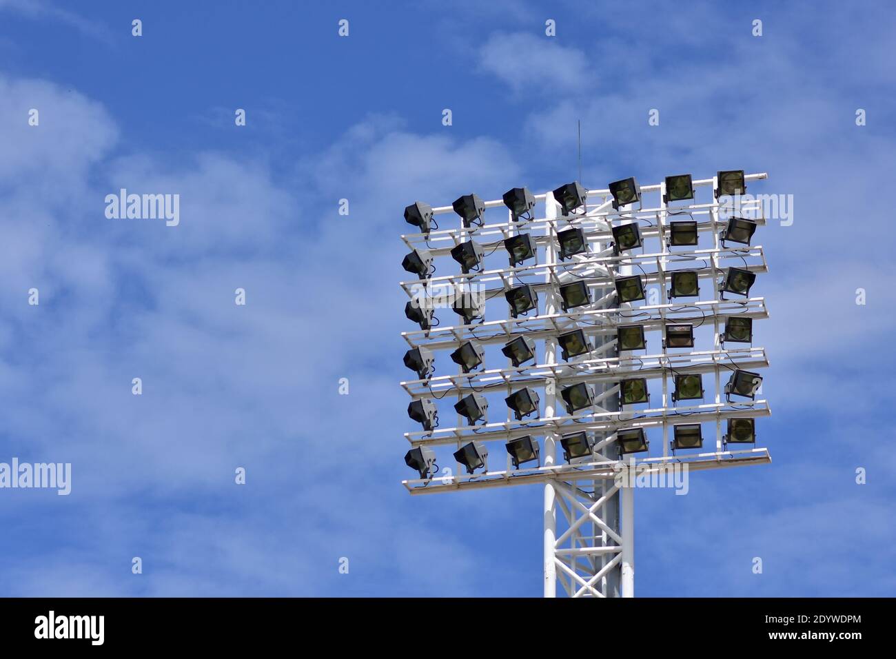 Lighting panel in the stadium and sky,Sport light Stock Photo - Alamy