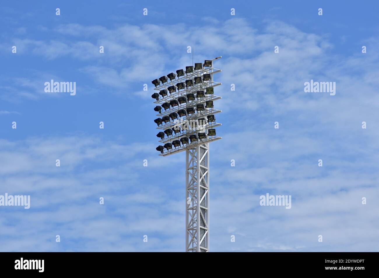 Lighting panel in the stadium and sky,Sport light Stock Photo - Alamy