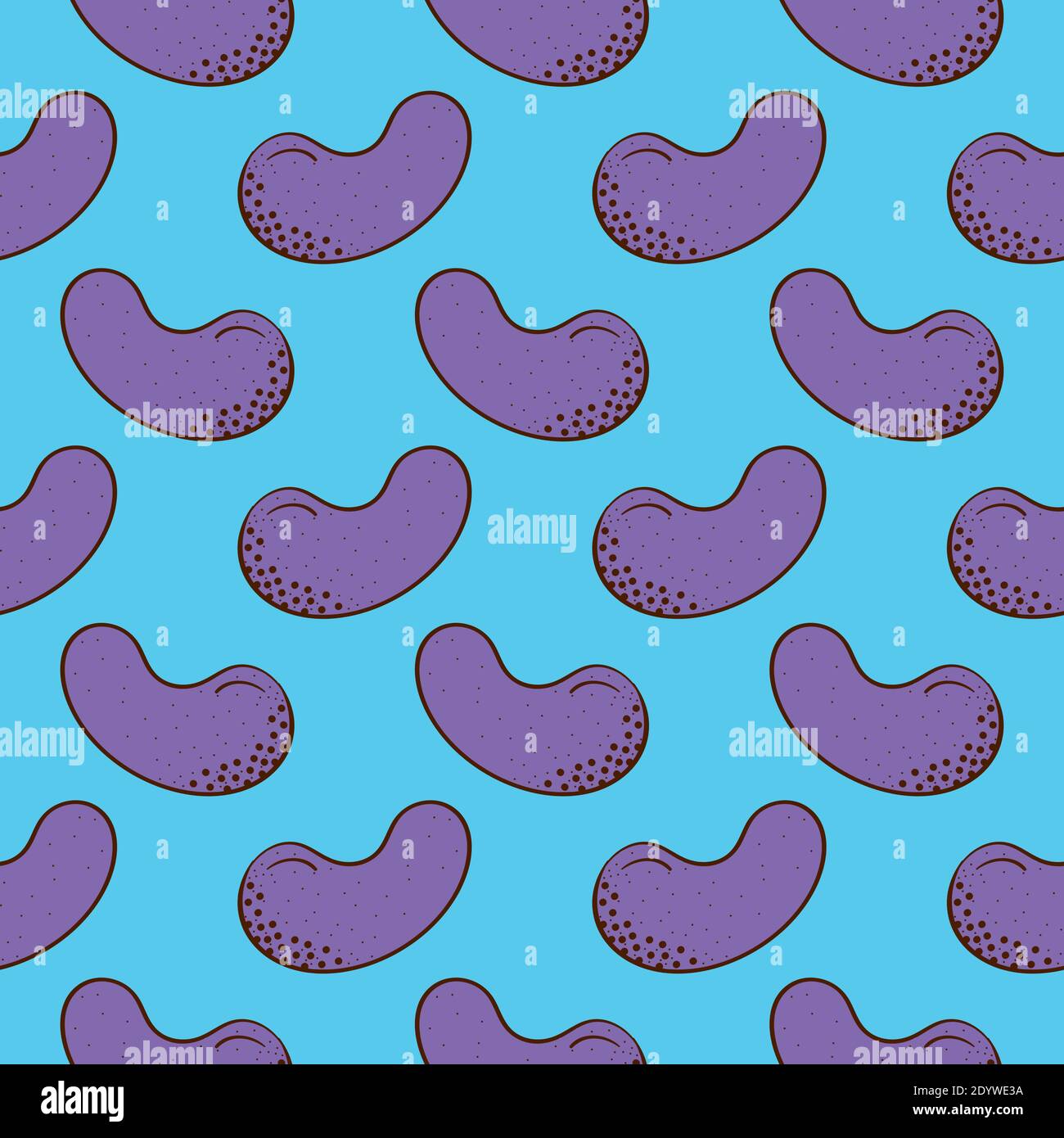 Purple cashew,seamless pattern on blue background Stock Vector Image ...