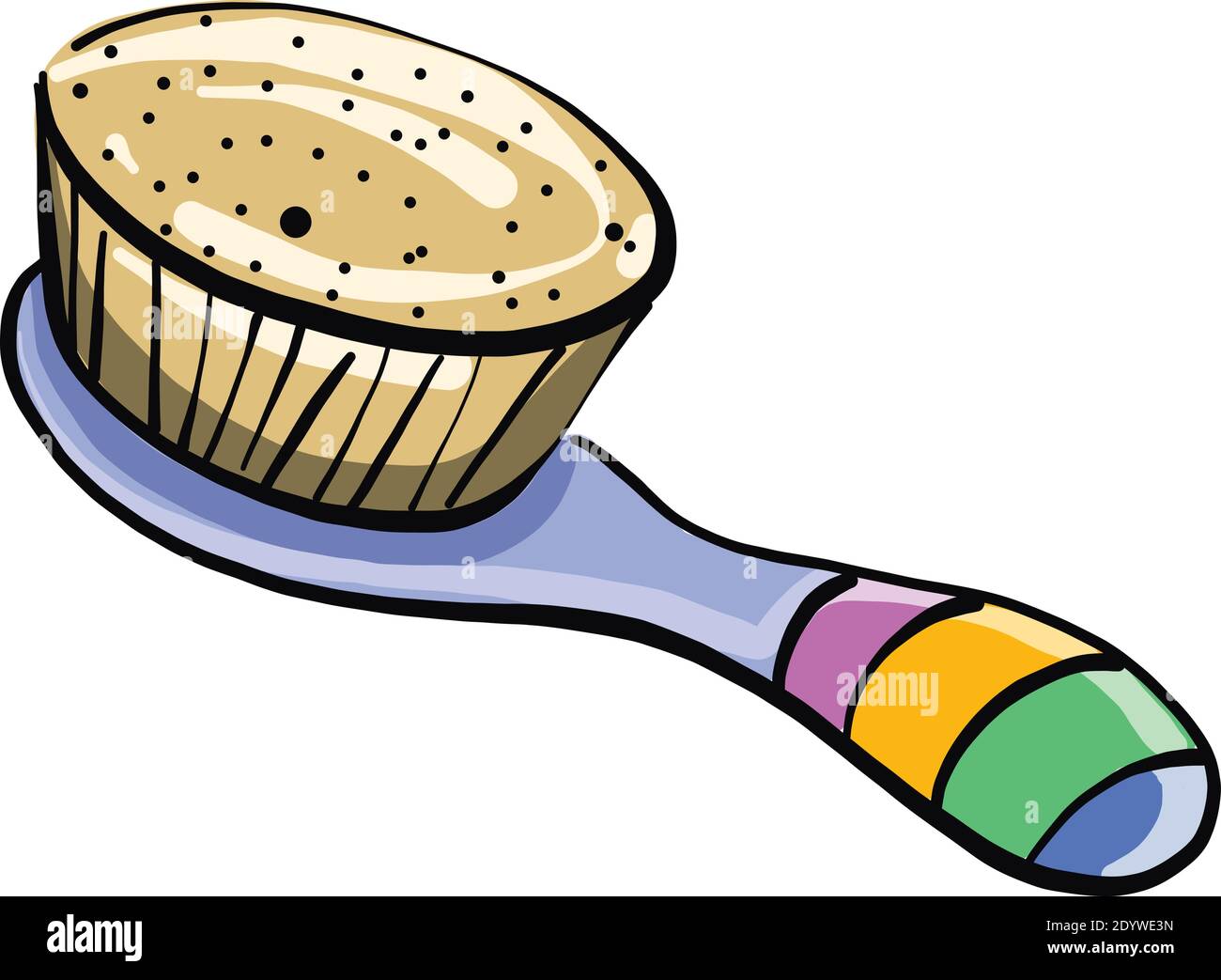 Colorful comb, illustration, vector on a white background Stock Vector ...