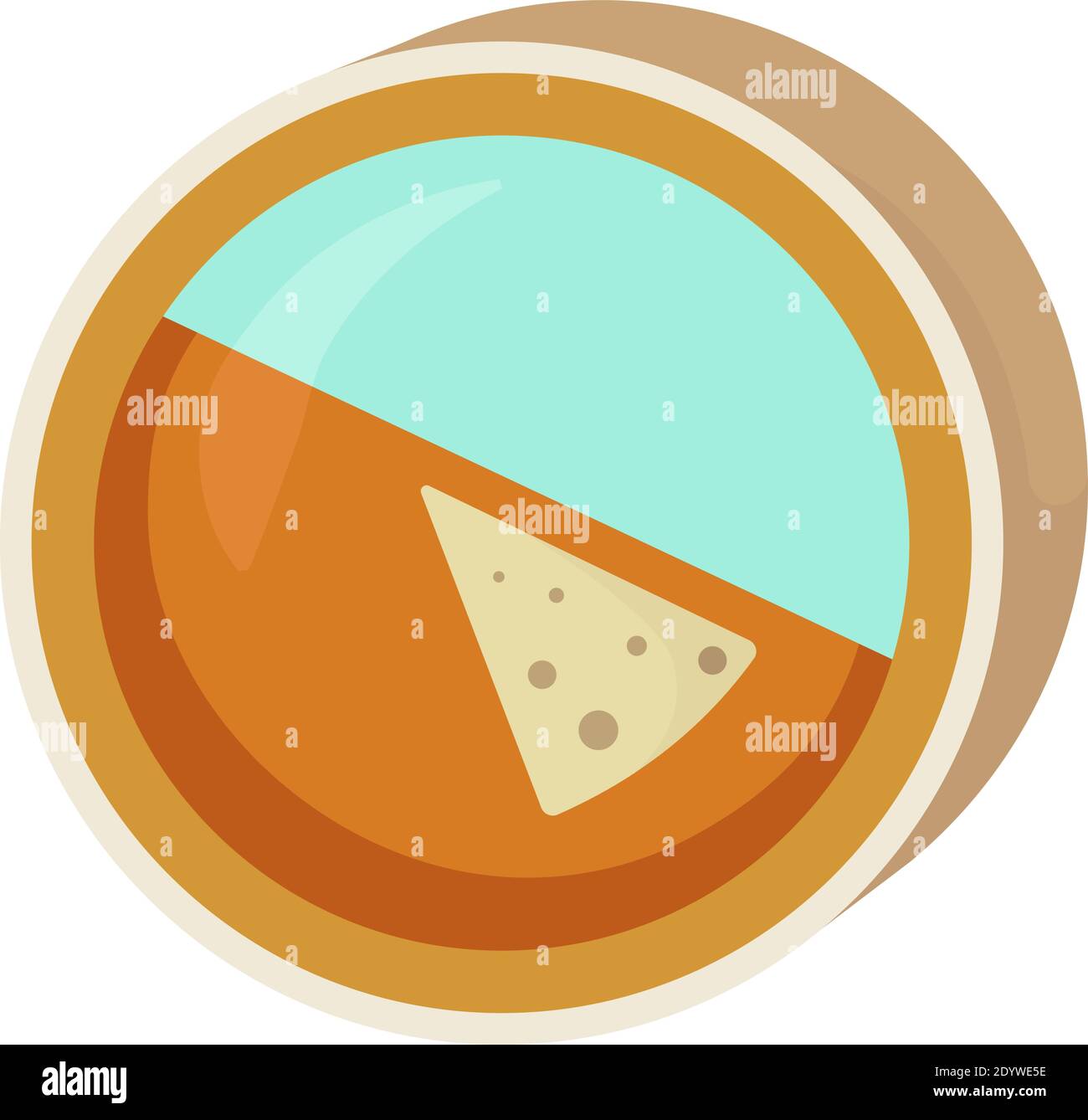 Cream cheese, illustration, vector on a white background Stock Vector ...