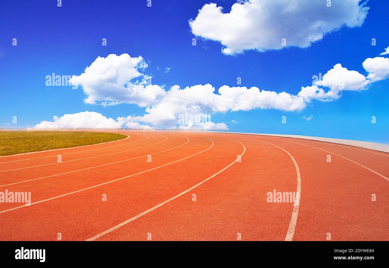 Stadium for athletics,Sport running Stock Photo - Alamy