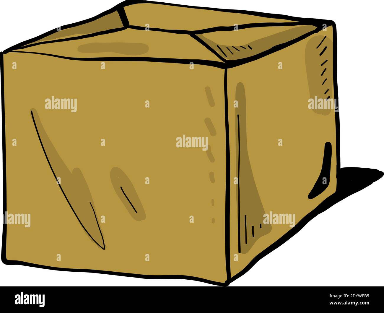 Closed box, illustration, vector on a white background Stock Vector ...