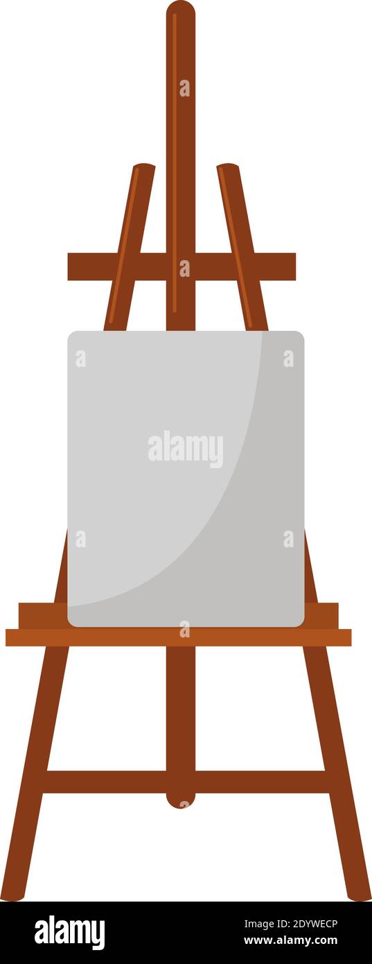 Painting stand, illustration, vector on a white background Stock Vector ...