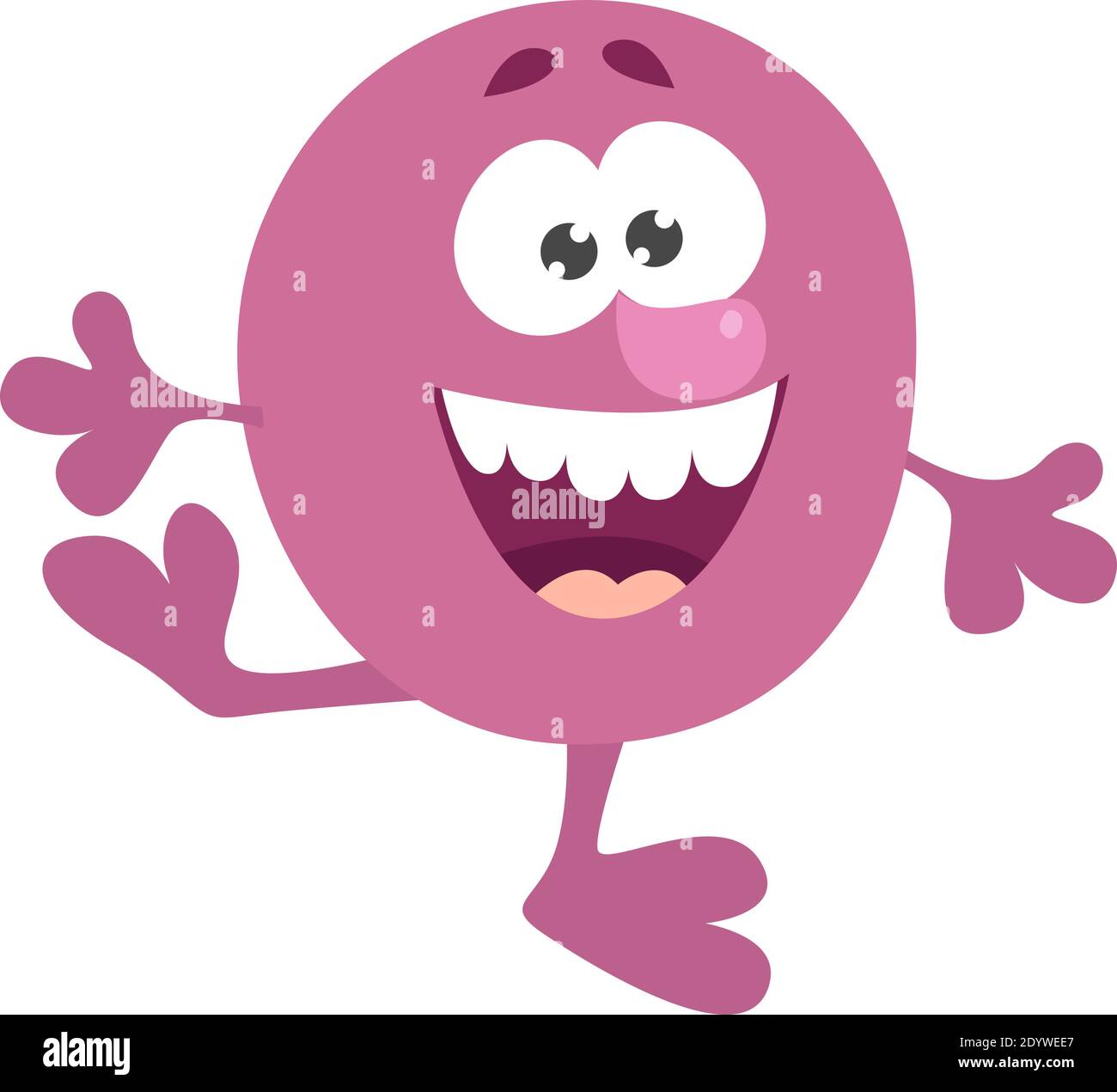 Pink crazy monster, illustration, vector on a white background Stock ...