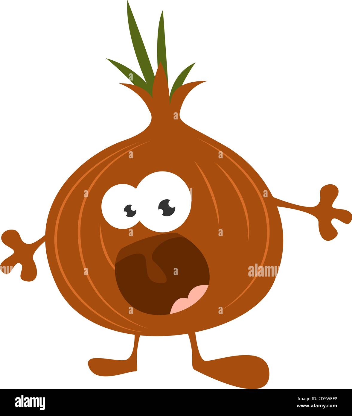 Scared onion, illustration, vector on a white background Stock Vector Image & Art - Alamy