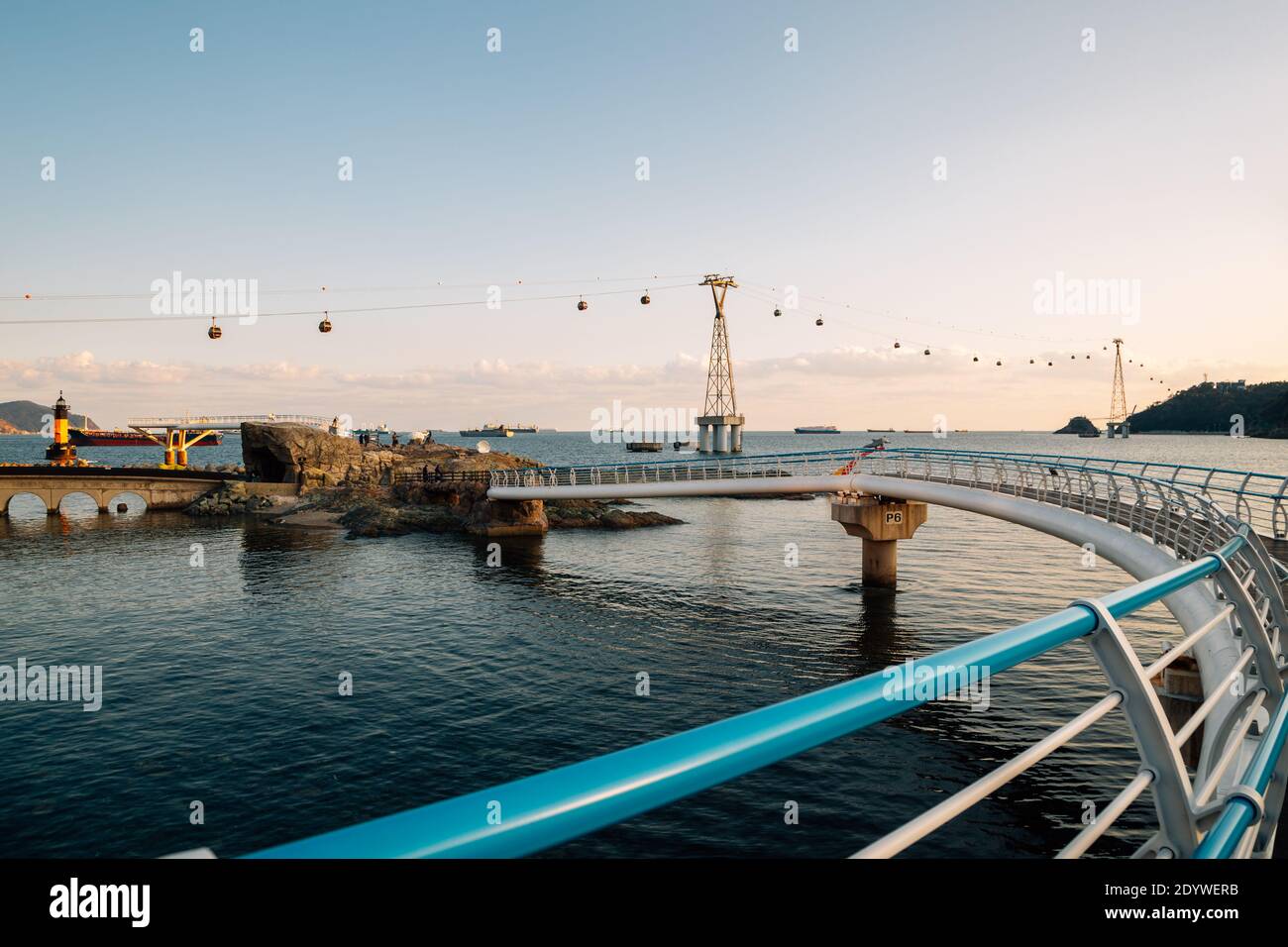 Songdo beach and walkway at sunset in Busan, Korea Stock Photo - Alamy