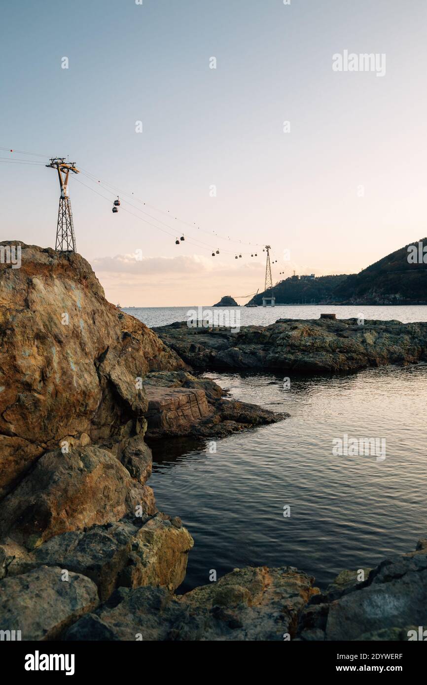Sunset of Songdo beach in Busan, Korea Stock Photo - Alamy