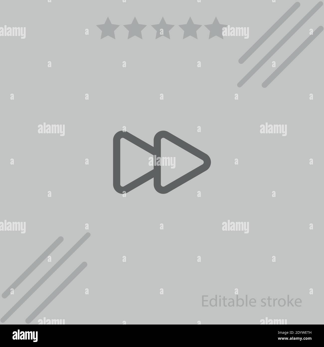 fast forward button outline vector icon modern simple vector ...