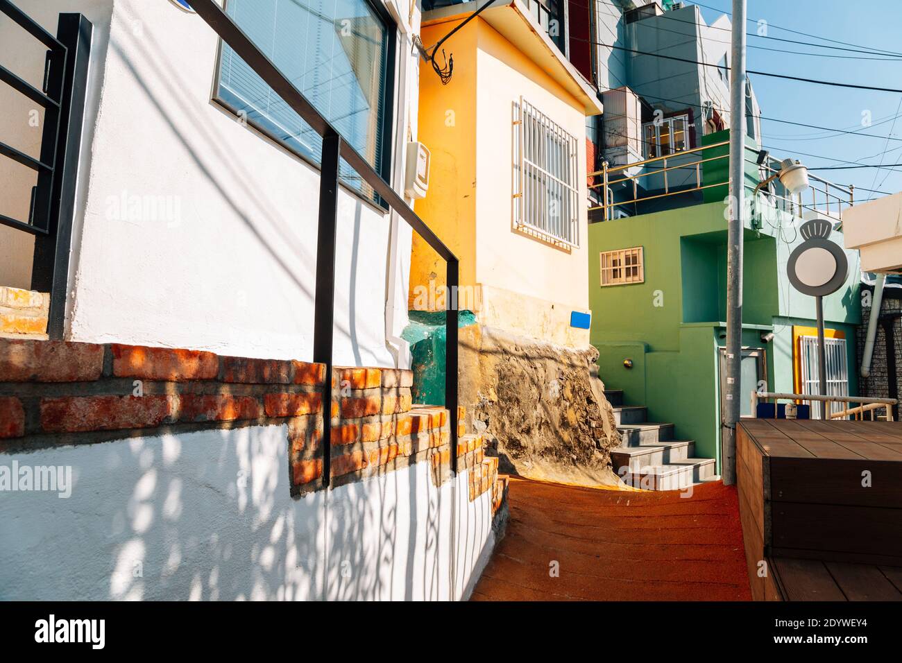 Huinnyeoul Culture Village colorful houses in Busan, Korea Stock Photo ...