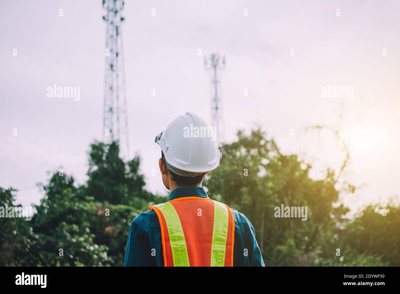 Engineer holding paper plan concept Determination and success Stock ...