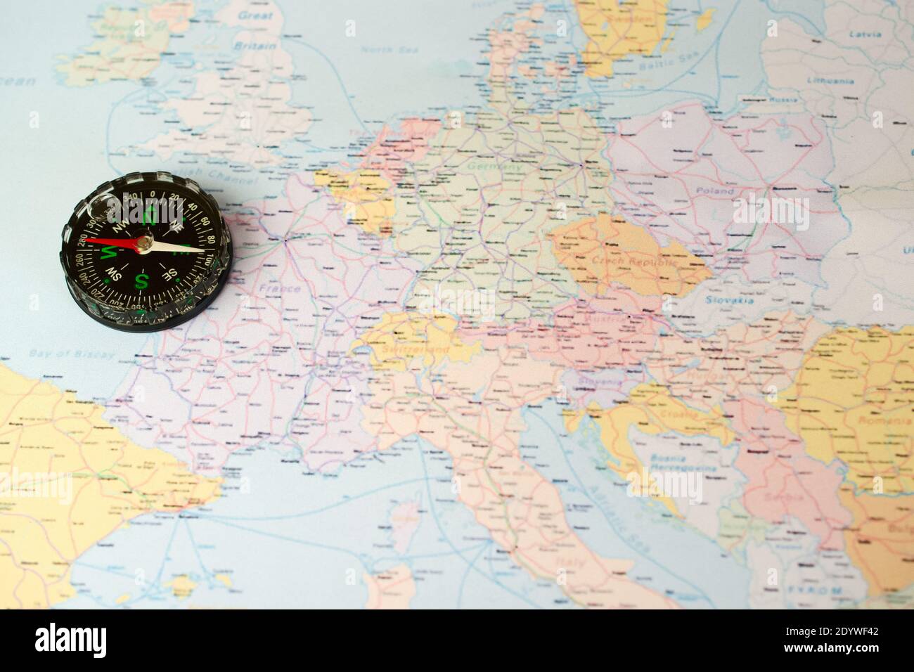 compass on map, compass and map Stock Photo - Alamy