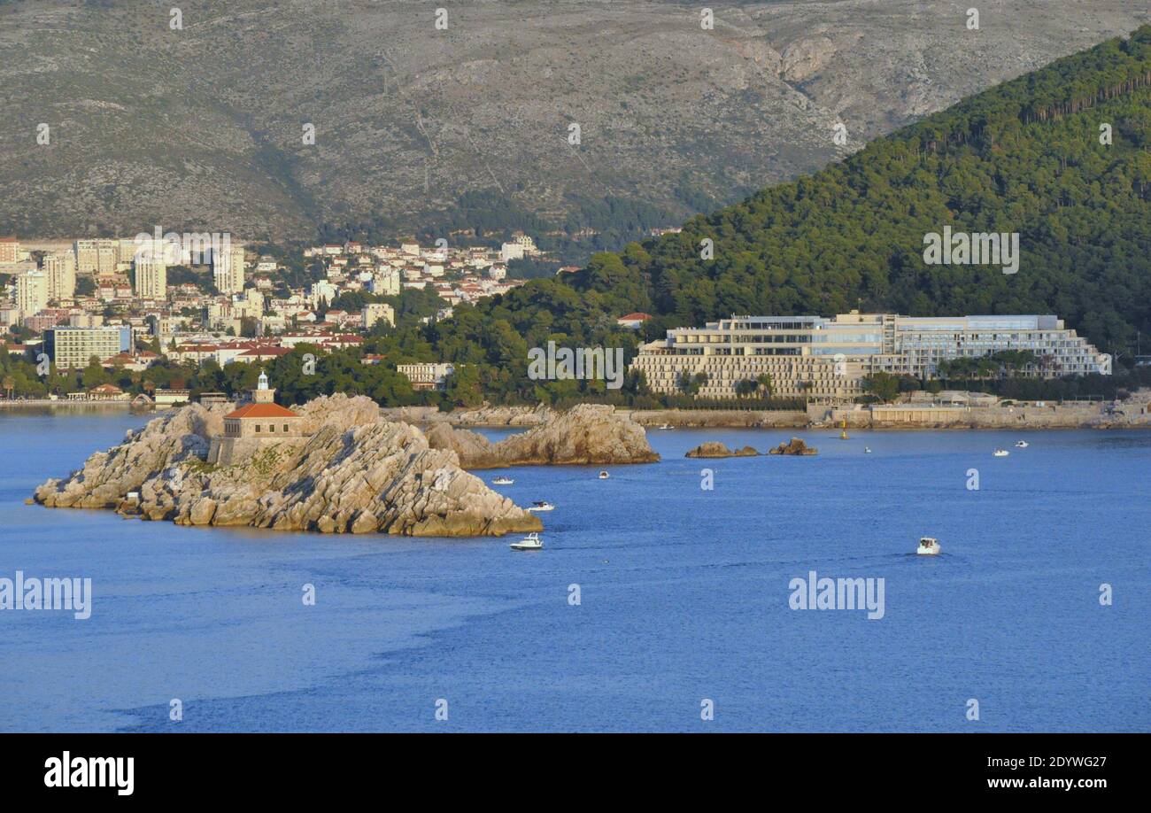 Split, Croatia - May 27, 2014 - The view of the town and resort on the ...