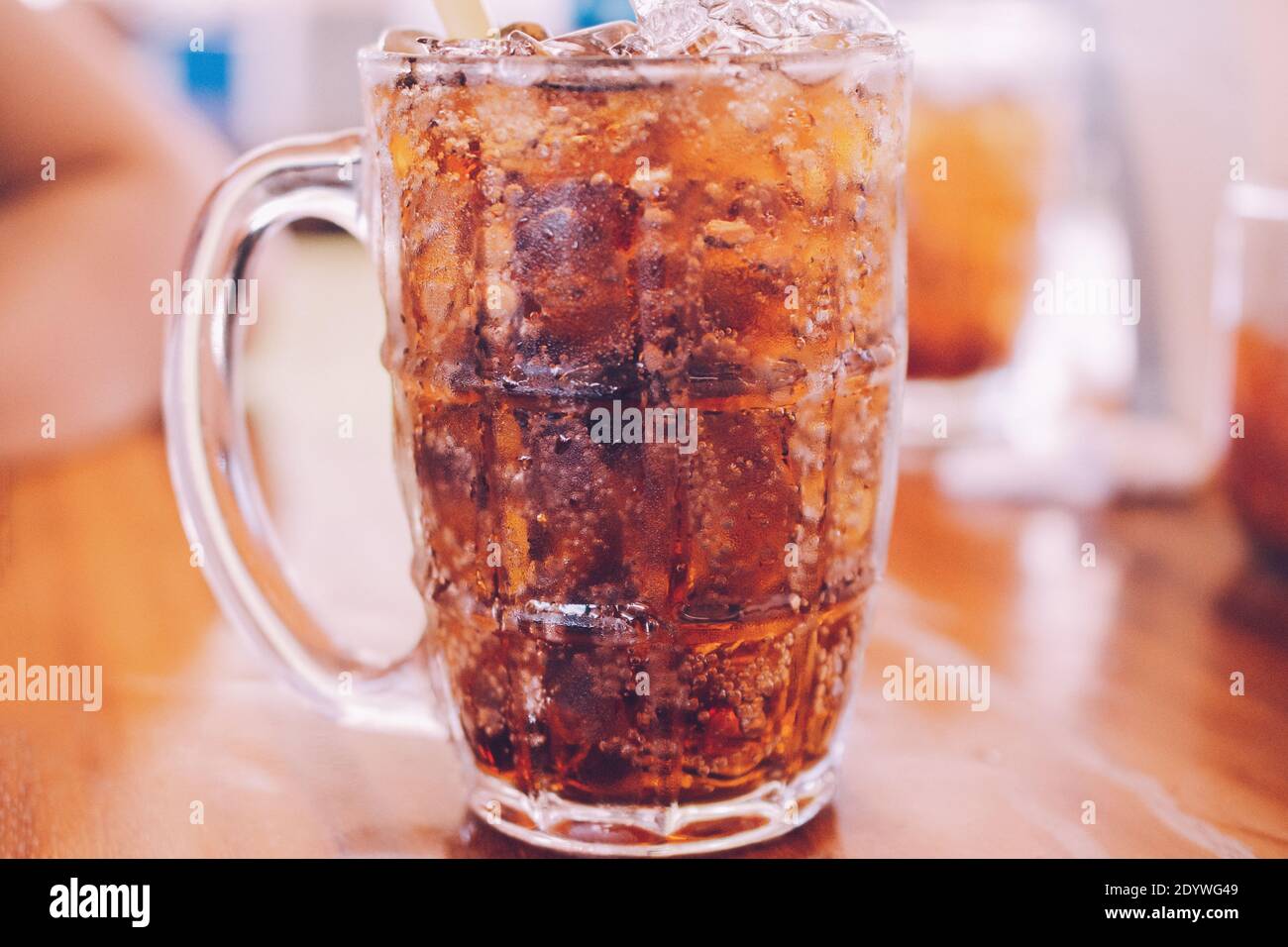 Carbonated drinking water on the table for drinking Stock Photo - Alamy