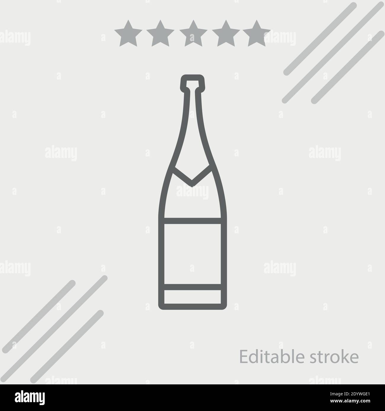 champagne bottle vector icon modern simple vector illustration Stock ...