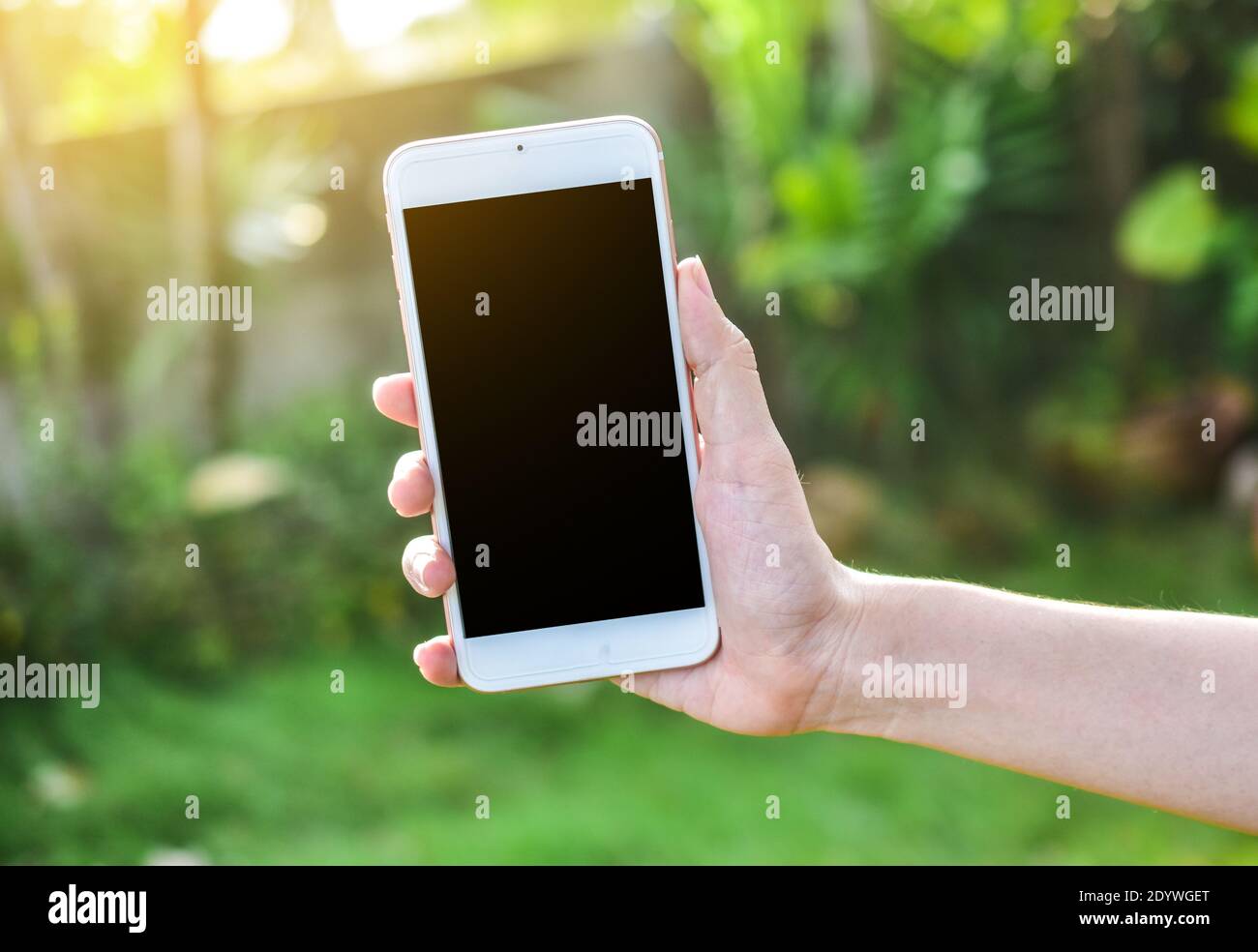 People holding mobile smart phone using smart application by internet ...