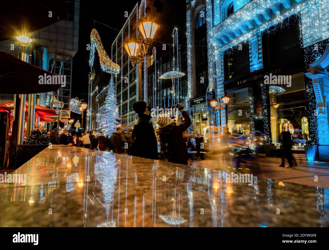 Budapest, Hungary, December, 2020 :Traditional Christmas lighted ...