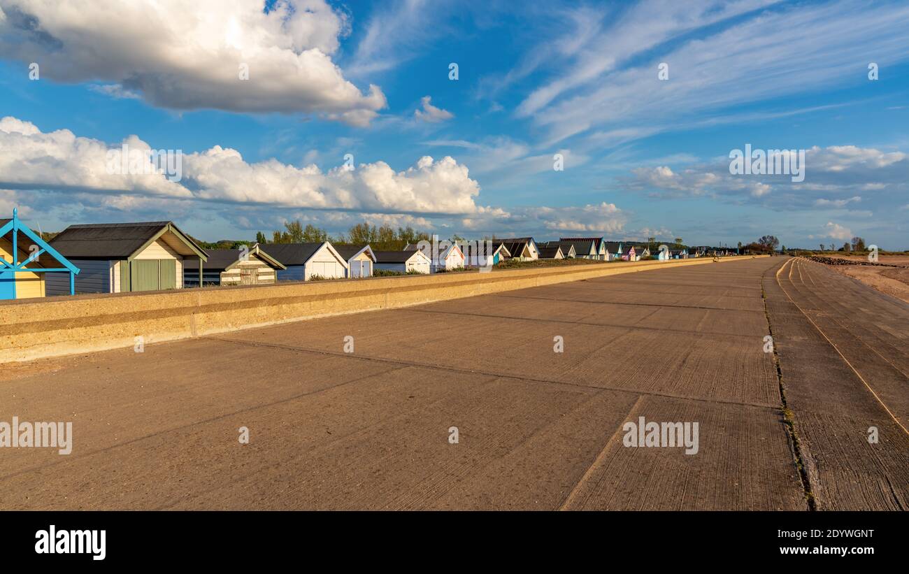 Clouds over the Beach Huts at the North Beach in Heacham, Norfolk ...