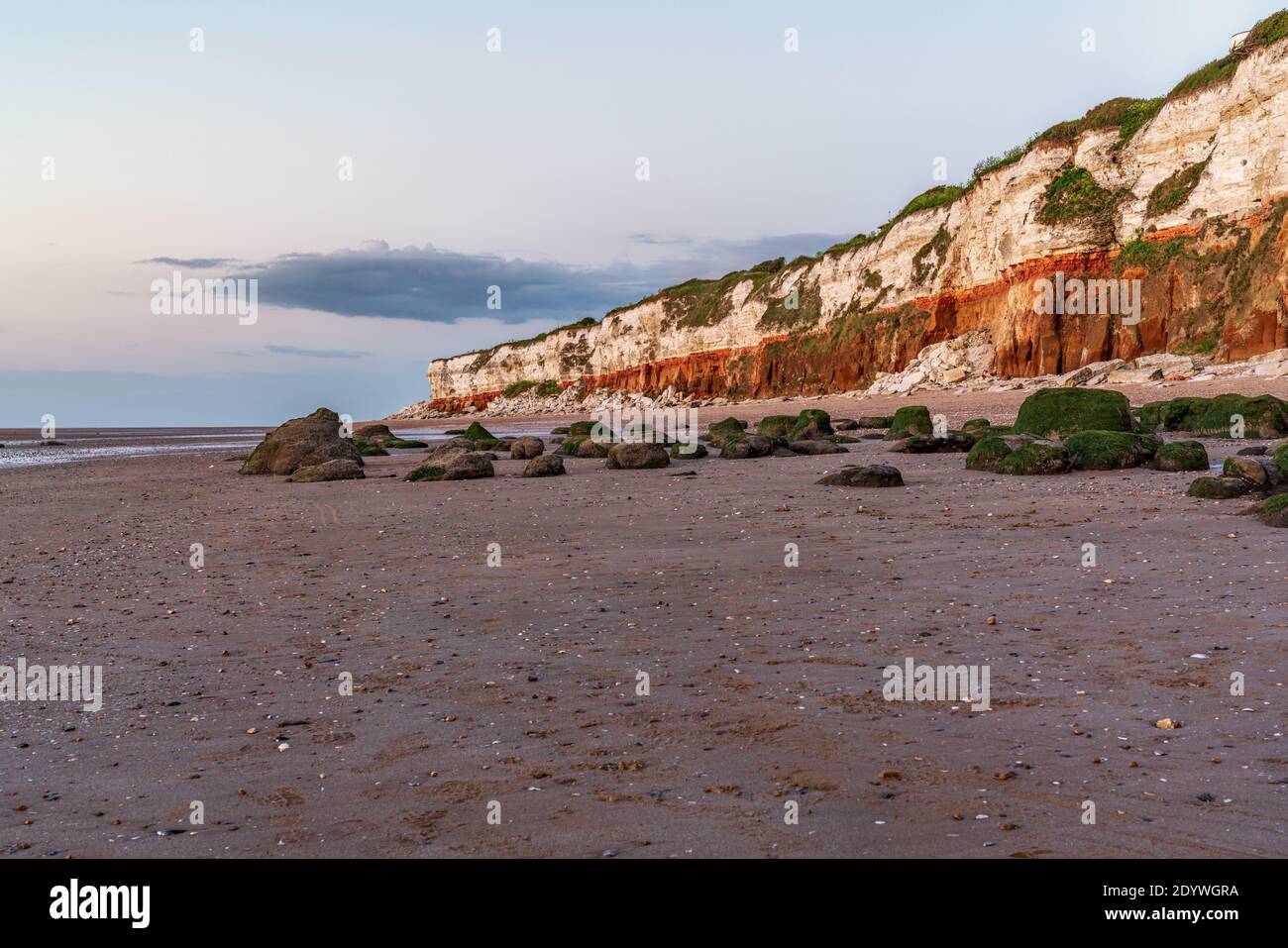 Evening light at the Hunstanton Cliffs in Norfolk, England, UK Stock ...