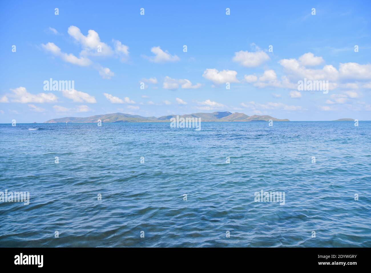 Sea view blue sky background Stock Photo - Alamy