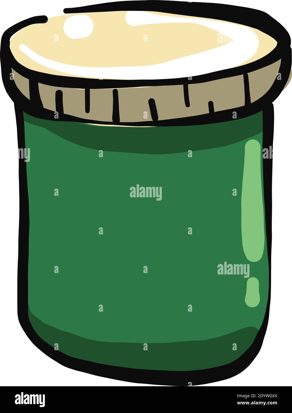 Green container, illustration, vector on a white background Stock ...