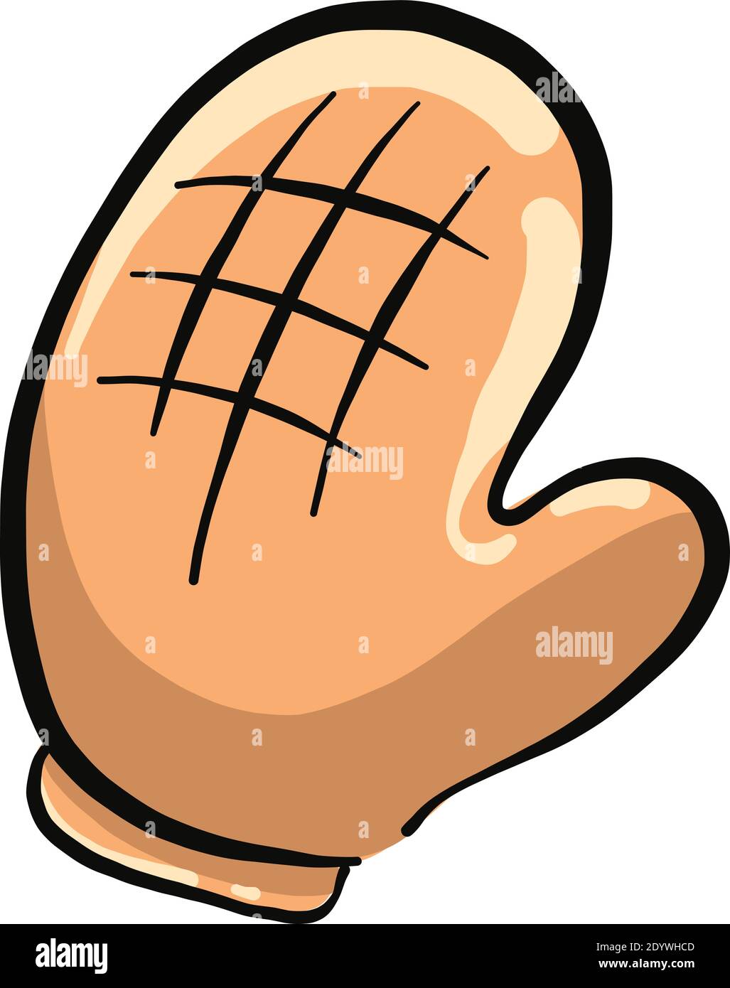 Kitchen glove, illustration, vector on a white background Stock Vector ...