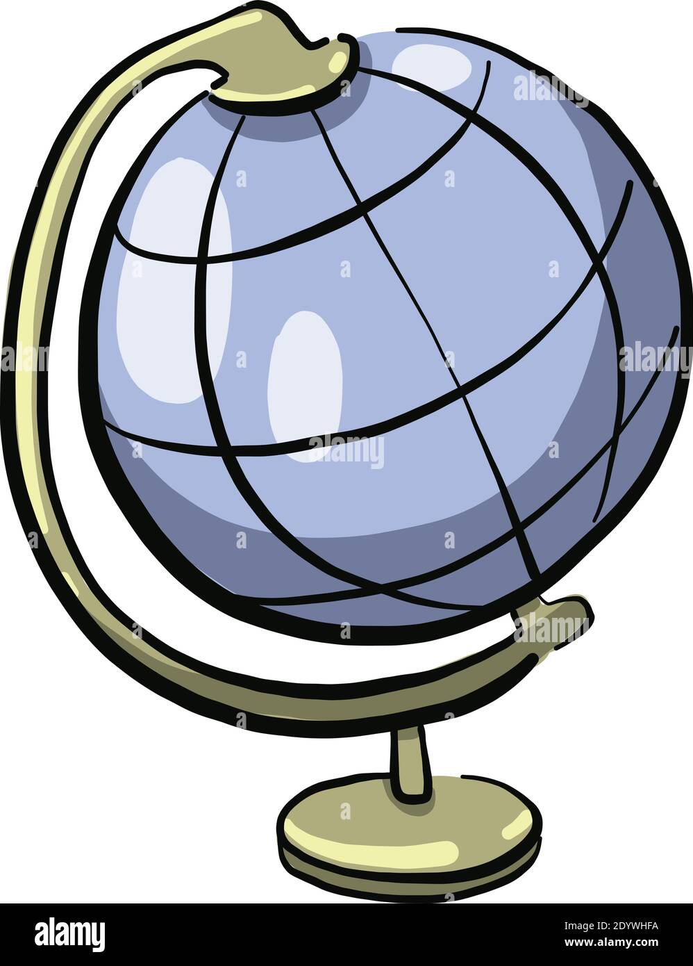 Big blue globe, illustration, vector on a white background Stock Vector ...
