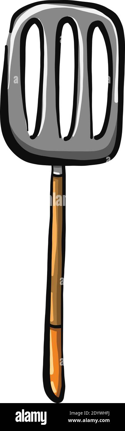 Metal spoon white handle Stock Vector Images - Alamy