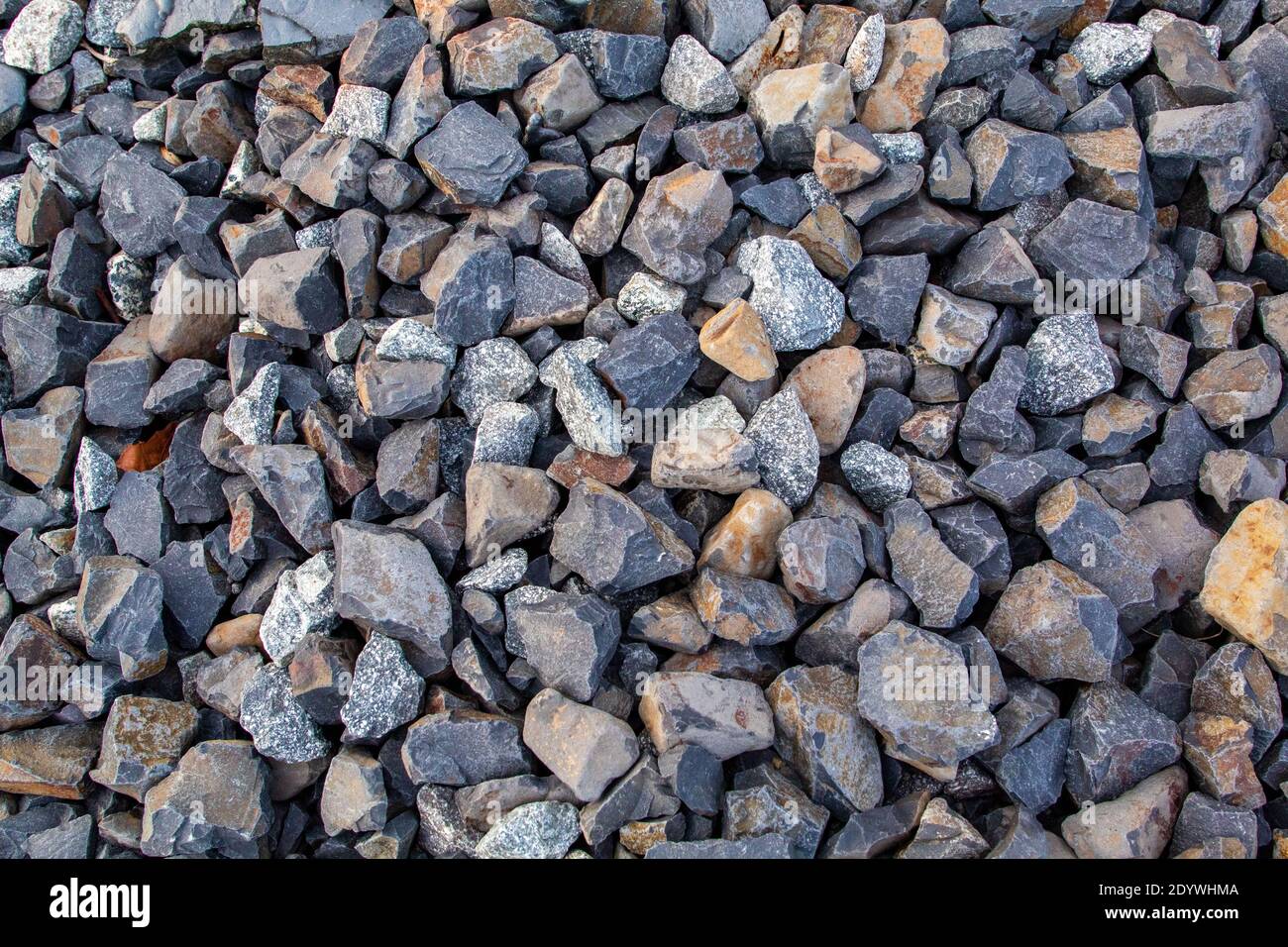 Grey Hued Railroad rocks Stock Photo - Alamy