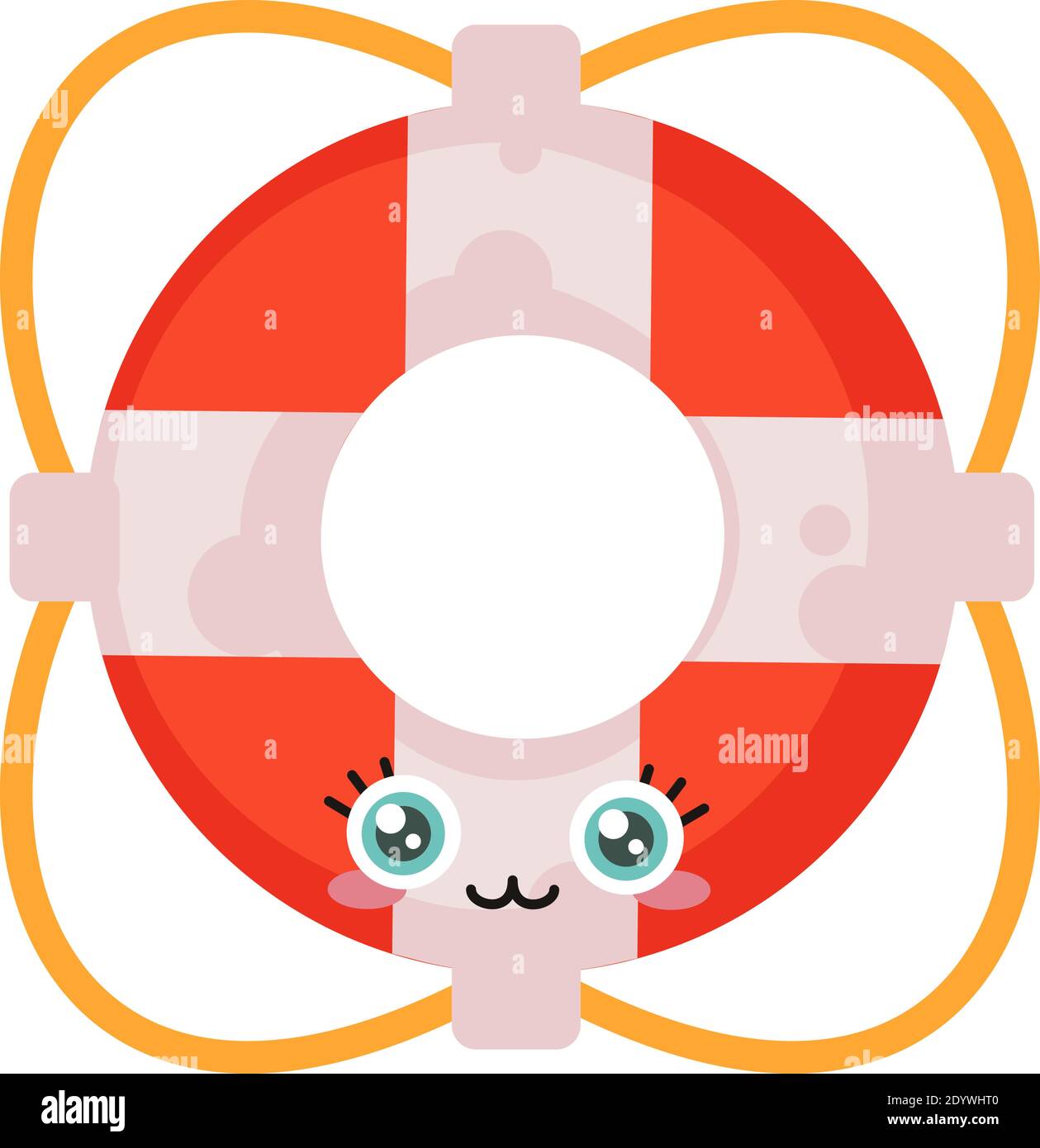 Life saver, illustration, vector on a white background Stock Vector ...