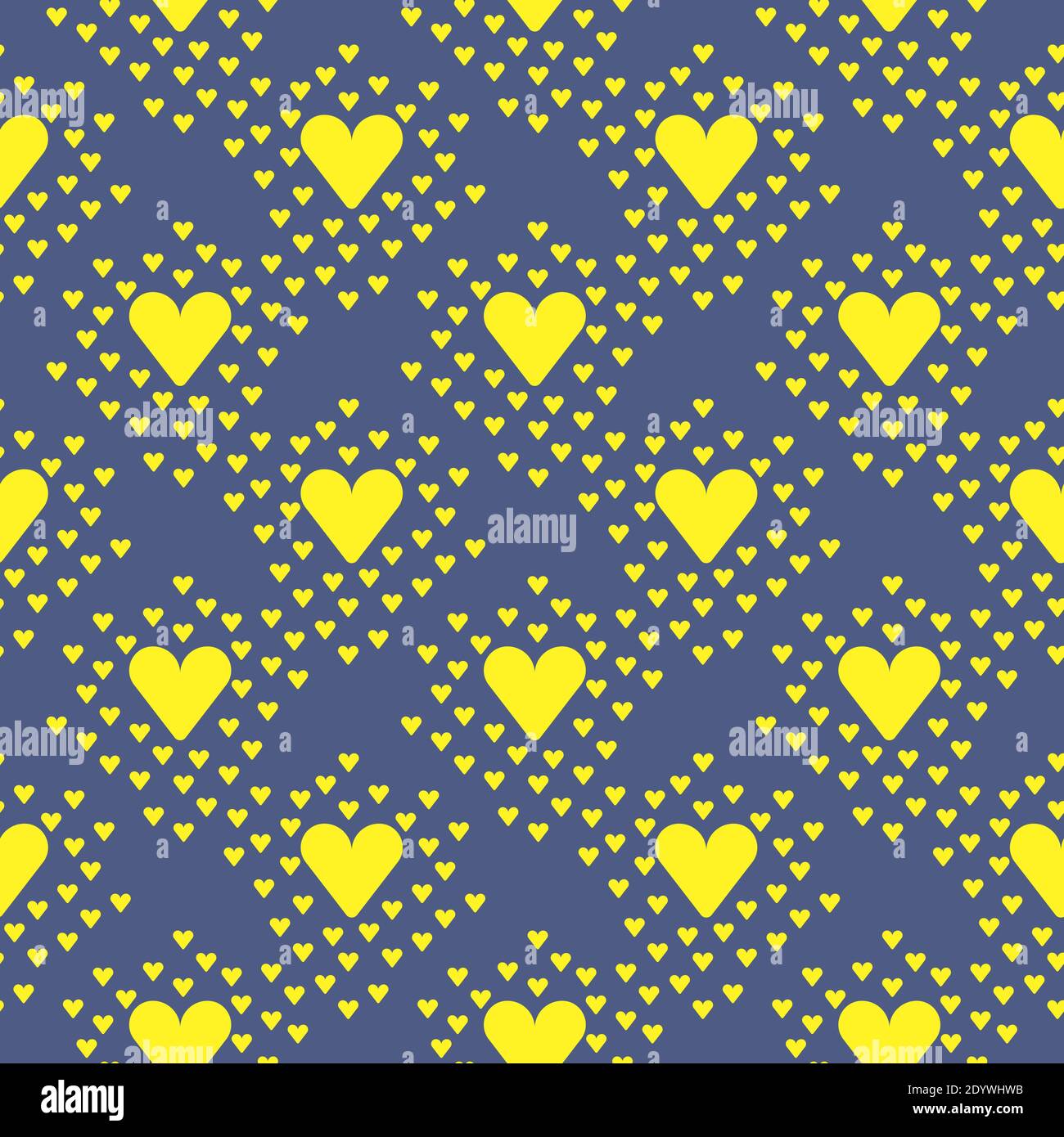 Yellow hearts,seamless pattern on dark purple background Stock Vector ...