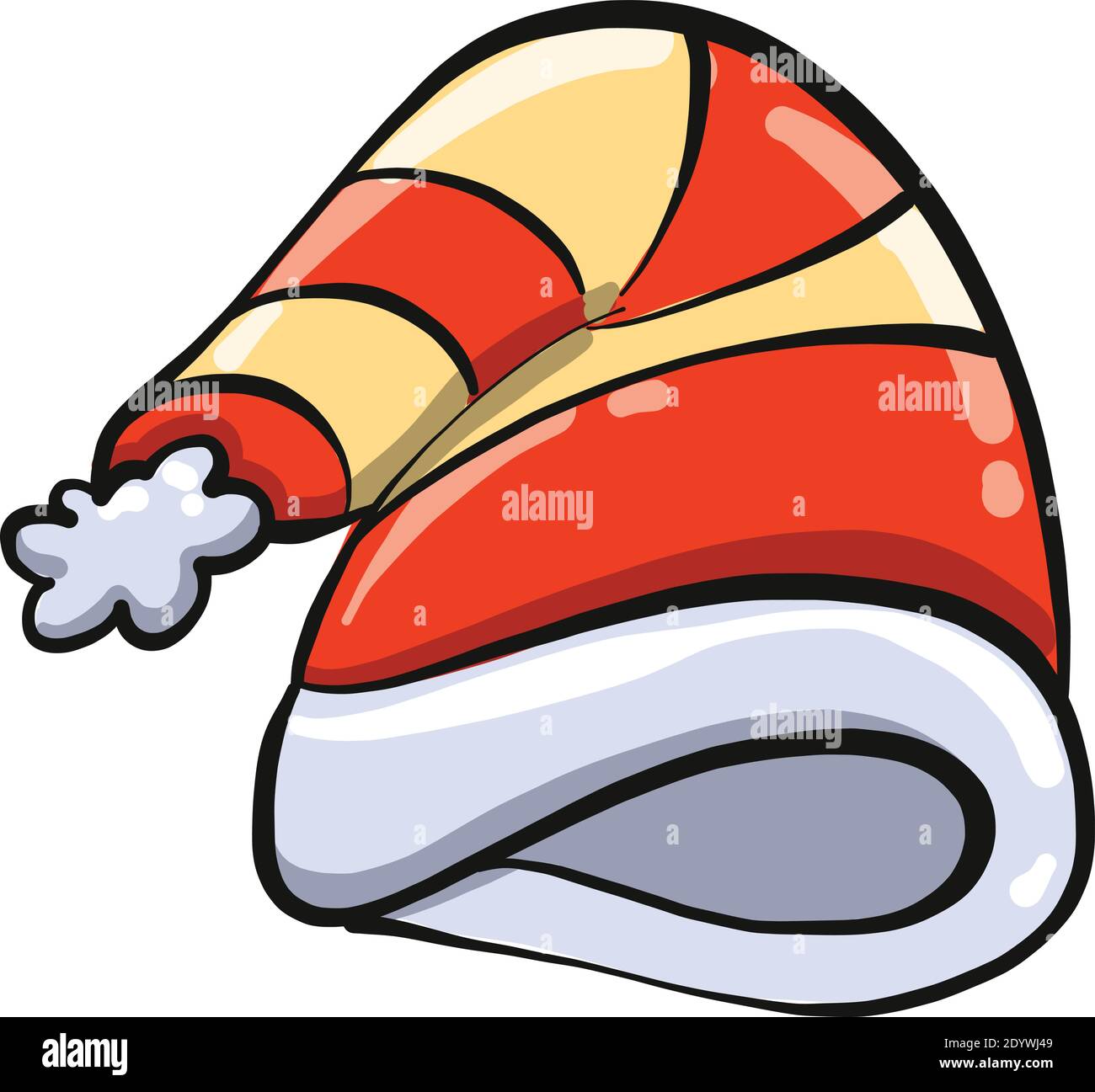 New years hat, illustration, vector on a white background Stock Vector ...