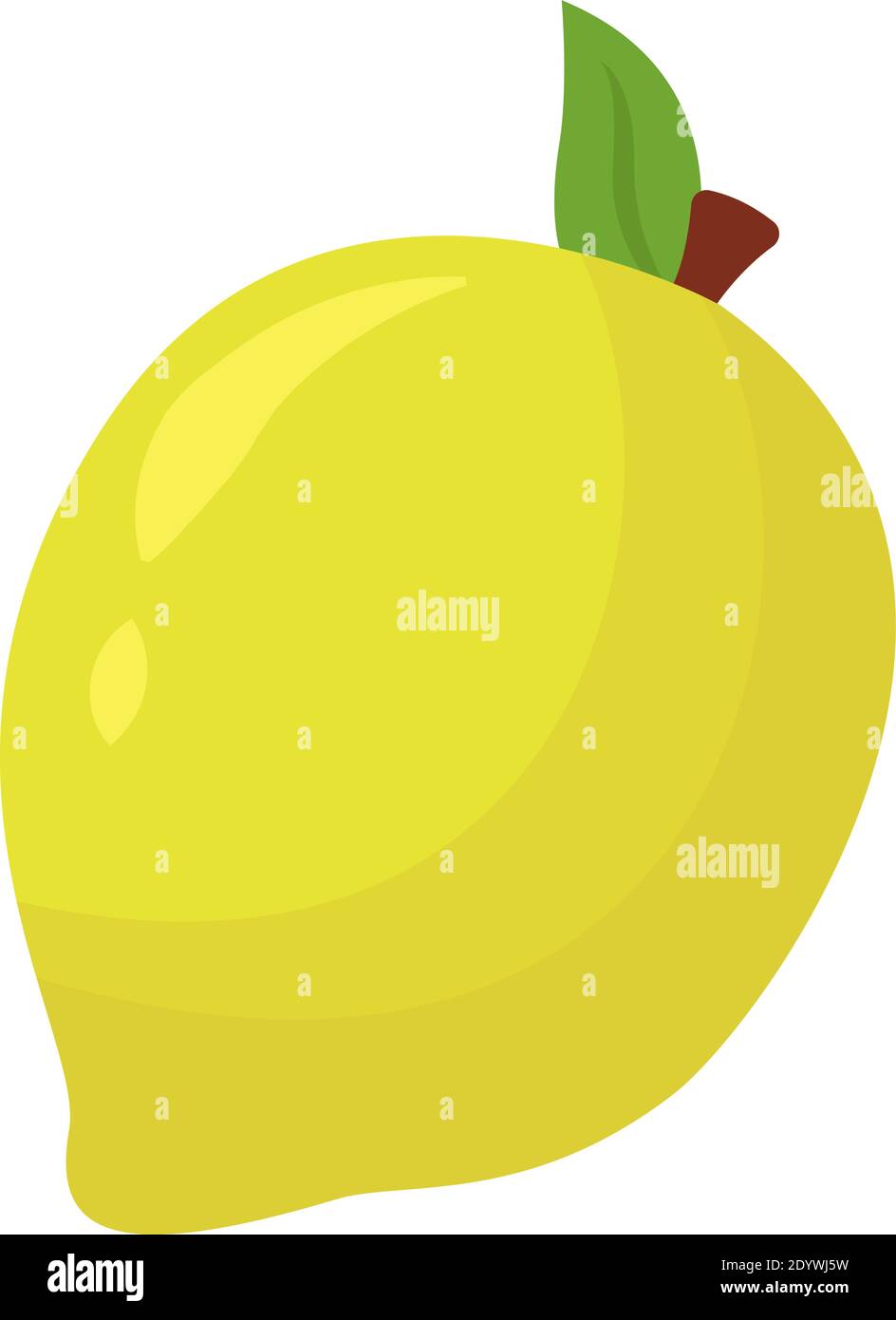 Fresh yellow lemon, illustration, vector on a white background Stock ...