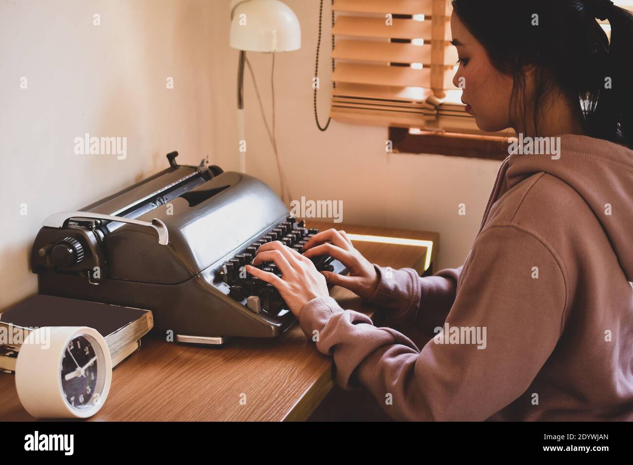 People typing on key board Stock Photo - Alamy