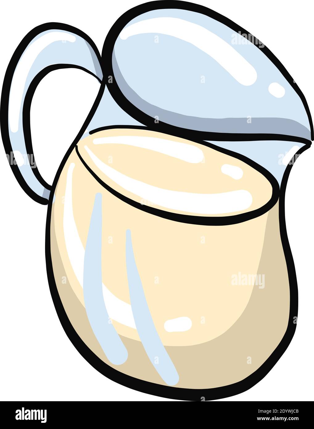 Fresh milk, illustration, vector on a white background Stock Vector ...