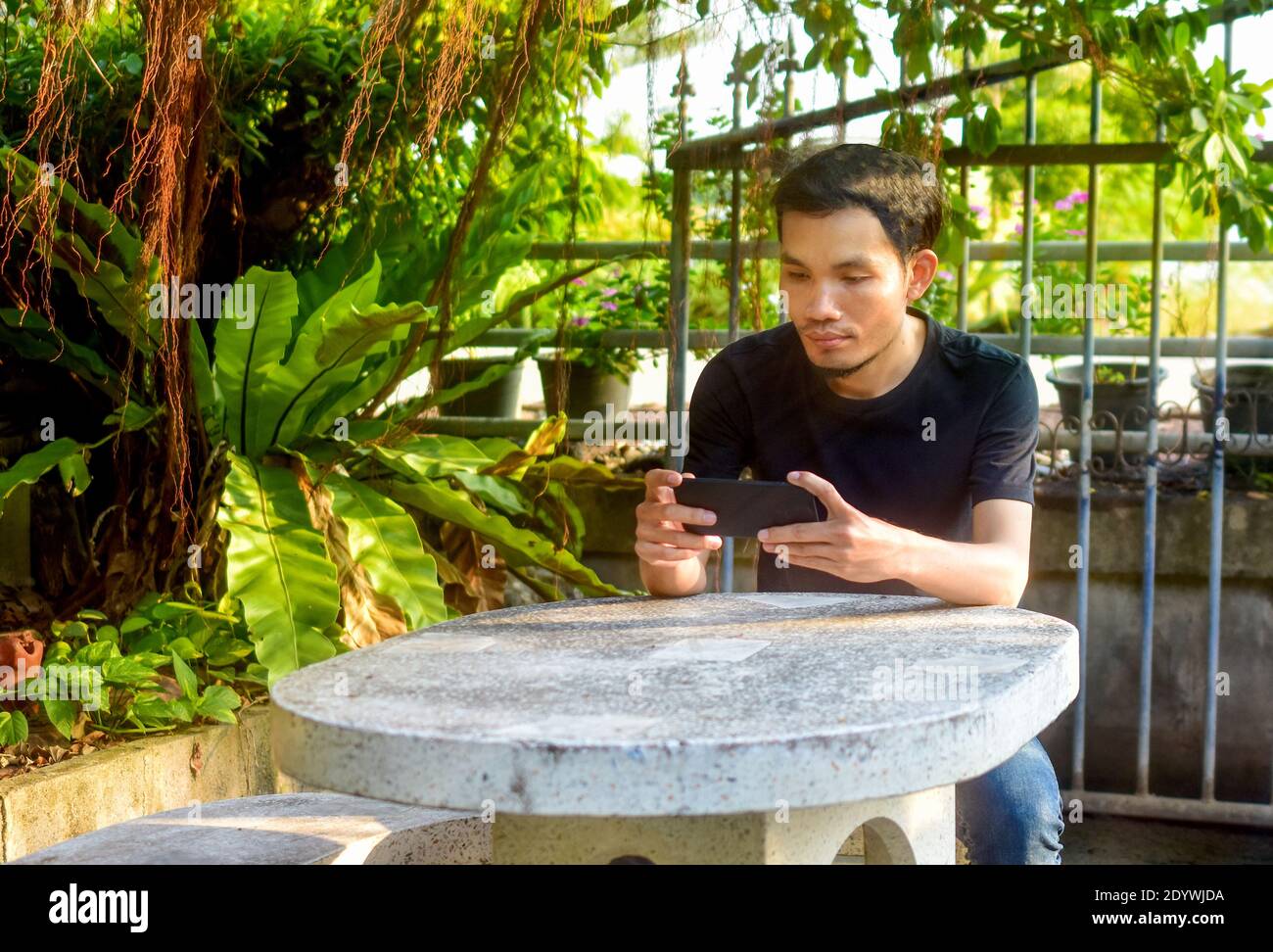 People holding mobile smart phone for using shopping online by internet ...
