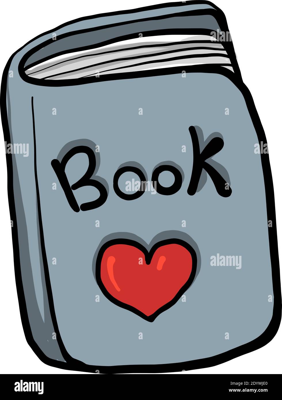 Love book, illustration, vector on a white background Stock Vector ...