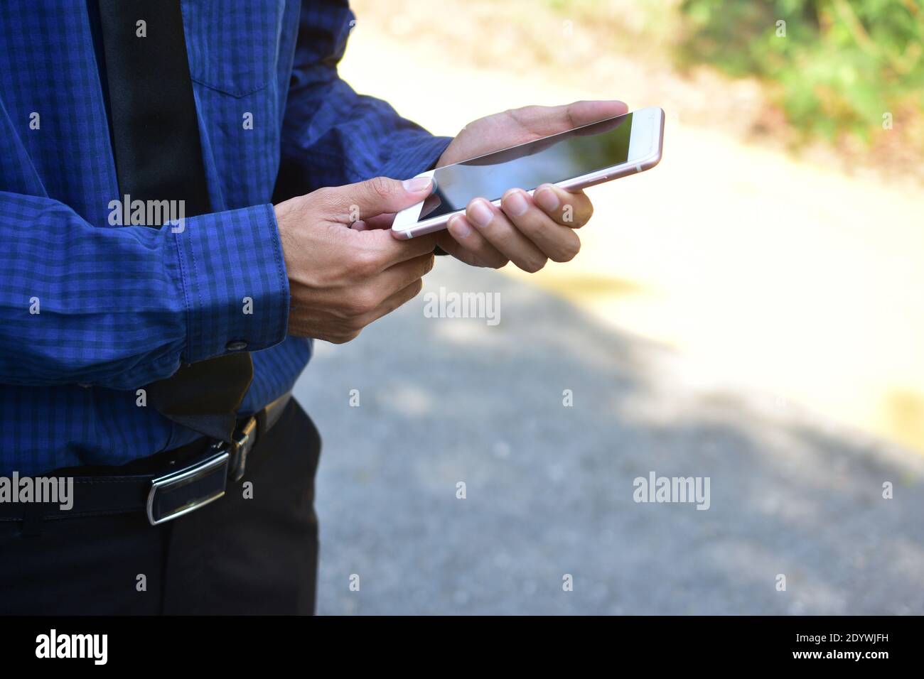 People are using mobile smart phone to shopping online,Hand holding ...