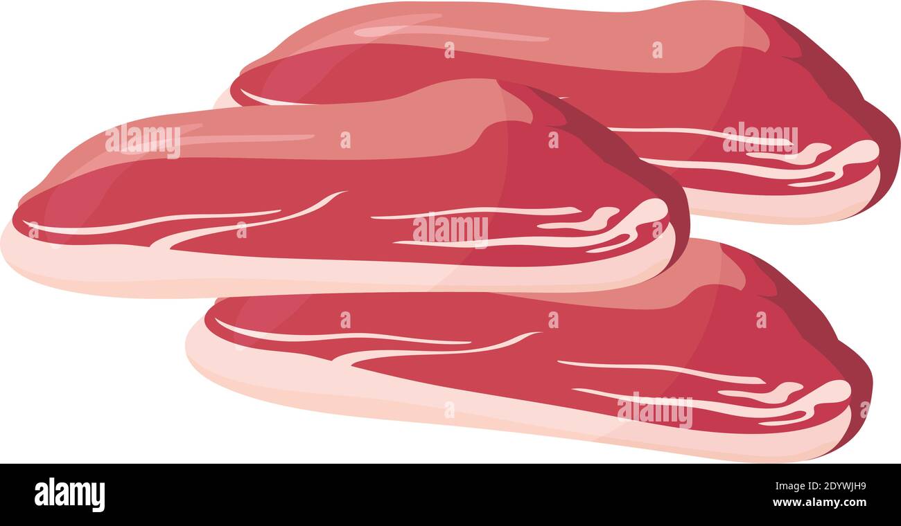 Fresh meat, illustration, vector on a white background Stock Vector ...