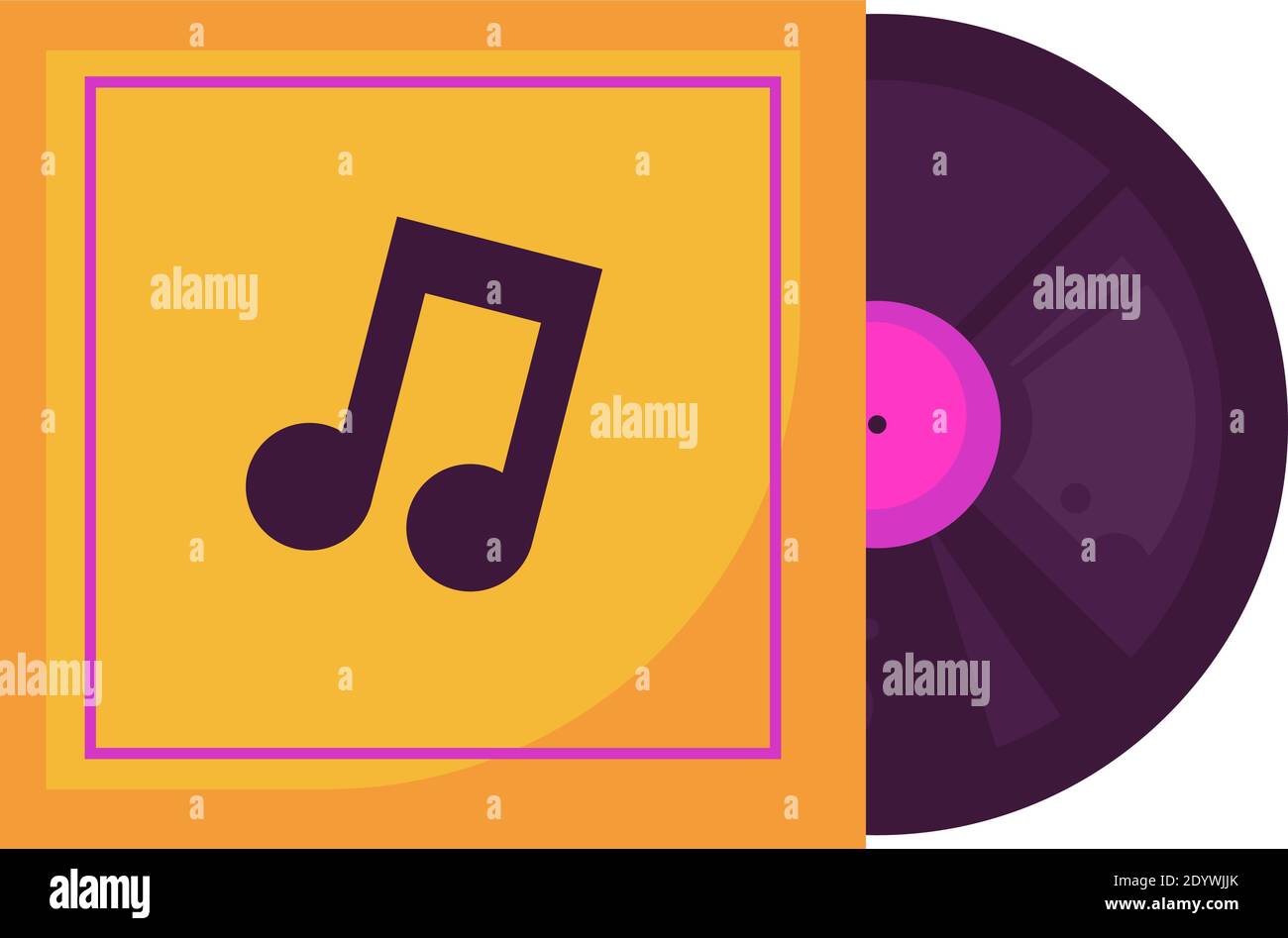 Old music plate, illustration, vector on a white background Stock ...