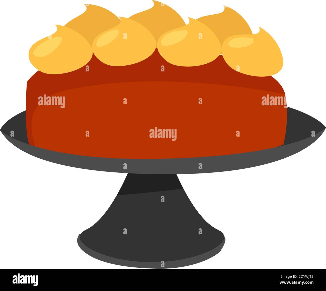 Meringue cake, illustration, vector on a white background Stock Vector ...