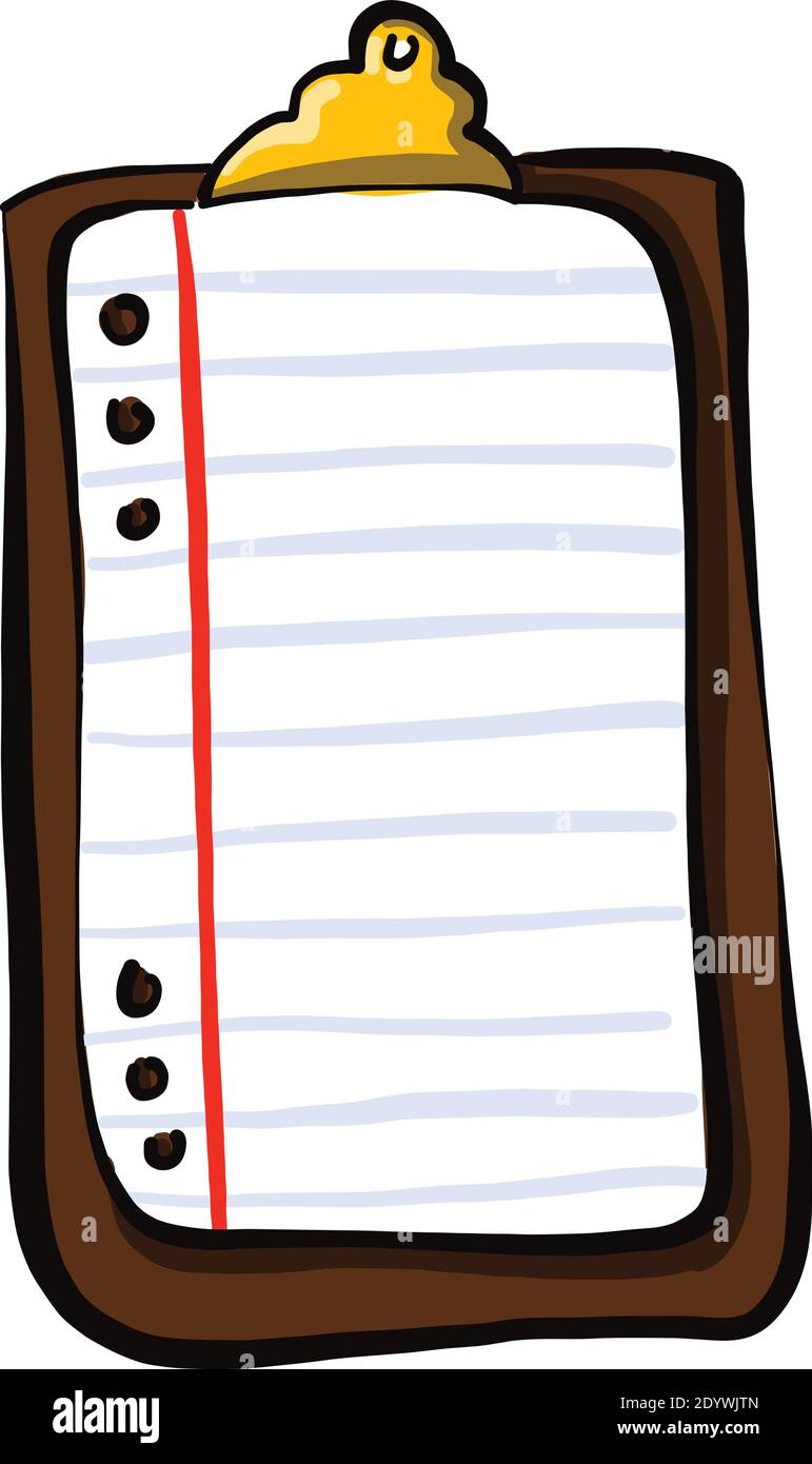 Small notepad, illustration, vector on a white background Stock Vector ...