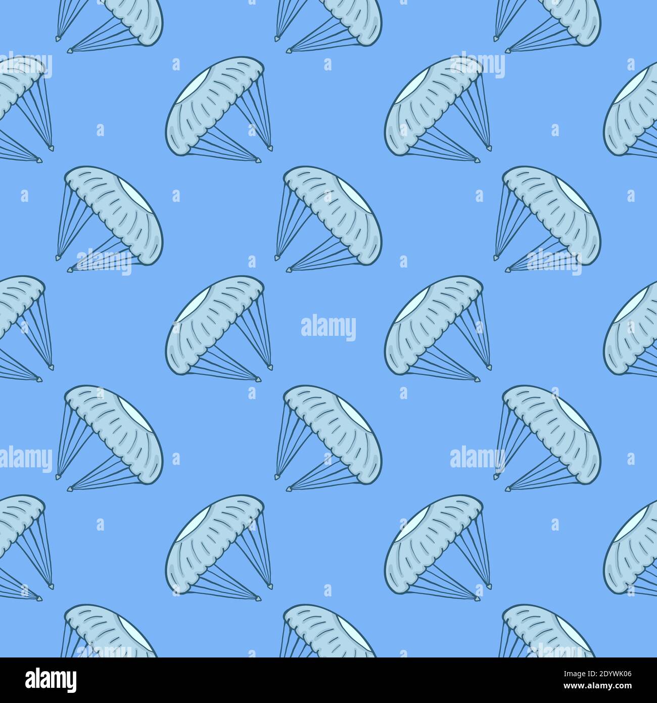 Blue parachute,seamless pattern on blue background Stock Vector Image ...