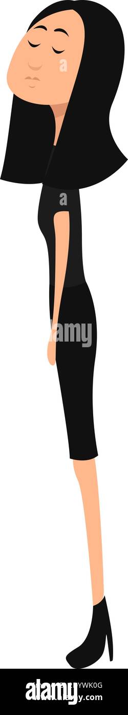 Mourning clothing, illustration, vector on a white background Stock ...