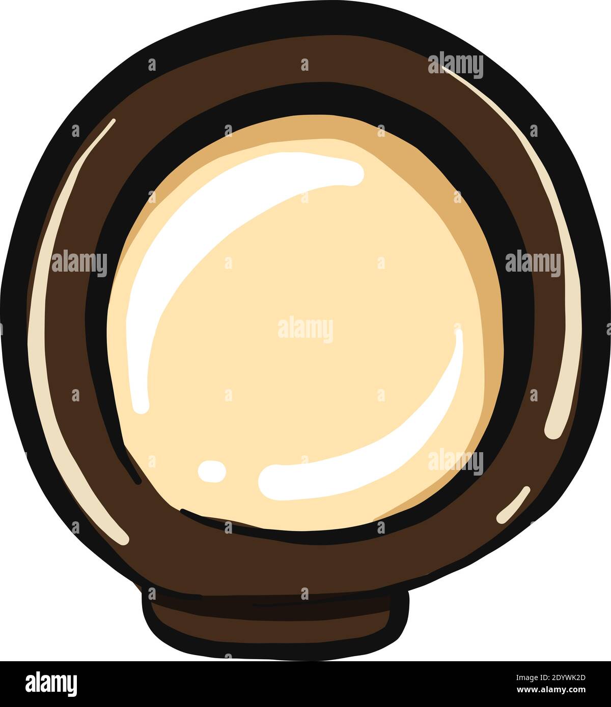 Face powder, illustration, vector on a white background Stock Vector ...